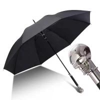 China Japanese Animal Head Black Custom Straight Bar Umbrella for Creative Personalities for sale
