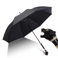 China Japanese Animal Head Black Custom Straight Bar Umbrella for Creative Personalities for sale