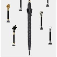China Japanese Animal Head Black Custom Straight Bar Umbrella for Creative Personalities for sale