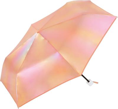 China Urban Women's Must-have Japan 3 Fold Umbrella with UV Protection and Fine Laser Design for sale