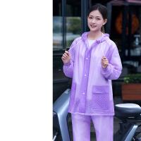 China Customized Color RAINWEAR Women's Split Raincoat and Men's Waterproof Rain Pants Suit for sale