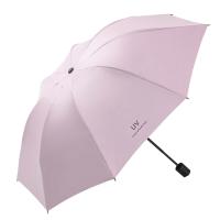 China UV Vinyl Sunscreen Female Three Folding Sun Umbrella with Customized Designs Printing for sale