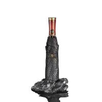 China Automatic Folding Men's Wooden Handle Umbrella with Solid Wood Shaft and Retro Design for sale