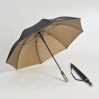 China Straight Pattern Golf Size Rain Umbrella with EVA Soft Handle and Silver Coating for sale
