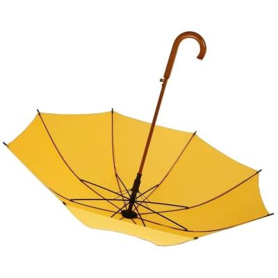 China Business Gift 8K 23inch Fiberglass Frame Straight Bone Umbrella with One-piece Handle for sale