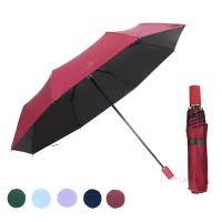 China Custom Black Wood Aluminum Hand Commerical Foldable Umbrella with Minimalism Style for sale
