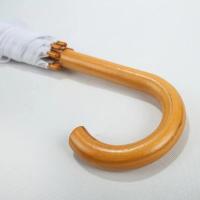 China Customized Color Umbrellas in Spain with Long Fiberglass Frame and Wooden Handle for sale
