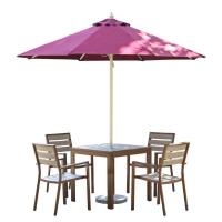 China Minimalist Design Style Aluminum Garden Sunshade for Balcony Table and Chair Umbrella for sale
