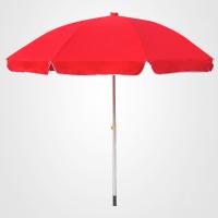 China Travel Occasion Sun Beach Umbrella with Push Button Tilt and Custom Logo Printing for sale