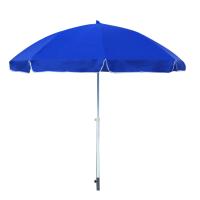 China Travel Occasion Sun Beach Umbrella with Push Button Tilt and Custom Logo Printing for sale