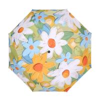 China Logo Print 3 Fold Auto Sun Shade Umbrella for Fashionable Travel and Rain Protection for sale