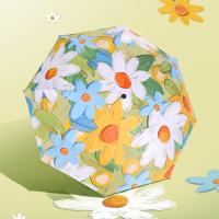 China Logo Print 3 Fold Auto Sun Shade Umbrella for Fashionable Travel and Rain Protection for sale