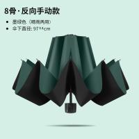 China Large Three-fold Fiberglass Frame Reverse Umbrella for Wind and Rain Protection for sale