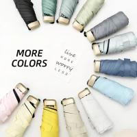 China Five Fold 6k UV Sun Umbrella Mini Folding Pocket Umbrella Gift with 87cm Open Diameter for sale