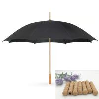 China Eco-friendly RPET Cork Handle Wooden Straight Golf Umbrella for Customized Branding for sale