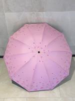 China Children's All in 1 Sunny Peach Blossom Ginkgo Dual Folding Umbrella for Sun Protection for sale