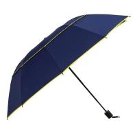 China Solid Color Business Umbrella with Printing Logo Double Folding Design Open Diameter 106cm for sale