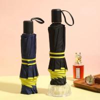 China Solid Color Business Umbrella with Printing Logo Double Folding Design Open Diameter 106cm for sale