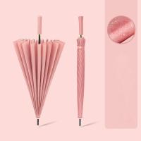 China 190T Pongee Long Handle Umbrella Customized Pattern DIY Multi Color RPET Golf Umbrella for sale
