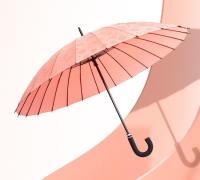 China 190T Pongee Long Handle Umbrella Customized Pattern DIY Multi Color RPET Golf Umbrella for sale