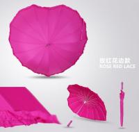 China Adults Party Performance Umbrella with Customized Logo and Unique Design Heart Shaped for sale