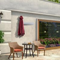 China Outdoor Villa Patio Telescopic Folding Sun Umbrella with Air Vent and All in 1 Function for sale