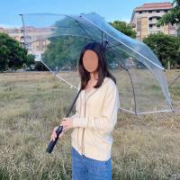 China Extra Large Windproof PVC Umbrella Transparent Golf Umbrella with Personalized Logo for sale