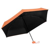 China Golden Metal fiberglass Ribs Flat 6 bone 6 fold Umbrella for Wind and Rain Protection for sale