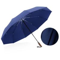 China Business Three Fold Reinforced Windproof Umbrella with 25 Inch Large Umbrella Surface for sale