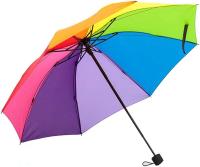 China Custom Logo Printed Black Metal Frame 3 Folding Windproof Rainbow Color Fashion Umbrella for sale