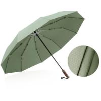China Business Three Fold Reinforced Windproof Umbrella with 25 Inch Large Umbrella Surface for sale