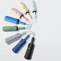 China Customizable Logo Printing Dual Purpose Tri Fold Umbrella for Sun and Rain Protection for sale