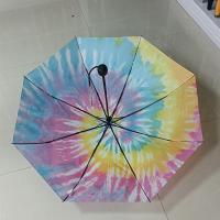 China Full Painting Manual 3 Folding Personalized Customized All in 1 Minimalism Style Umbrella for sale