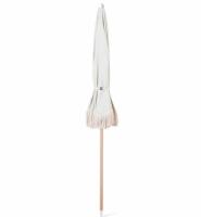 China Travel-Friendly Fringed Beach Sun Parasol with Cotton Tassels and All-in-1 Function for sale