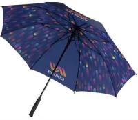 China Customized Logo Large Sublimation Golf Straight Umbrella for Wind and Rain Protection for sale