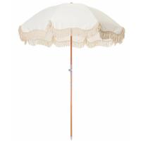 China Tourist Attraction Must-Have Outdoor Tassel Beach Umbrella with Umbrellas Base for sale