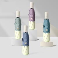 China Korean Style Three Fold Umbrella with Fiberglass Shaft and Self-Opening Function for sale