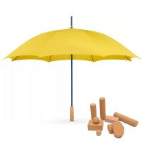 China Customized Design Unbreakable Fiberglass Straight Golf Umbrella with Cork Handle Ideal for sale