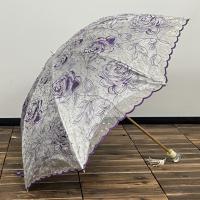 China Sequin Embroidered Rose Adult Umbrella with Windproof Function and Lightweight Design for sale