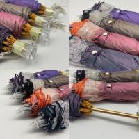 China Sequin Embroidered Rose Adult Umbrella with Windproof Function and Lightweight Design for sale