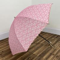 China Travel Occasion Simple Pink Two-Fold Embroidery Umbrella Lightweight and Practical for sale