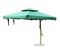 China All in 1 Function White Power Coated Steel Frame Sunshade Umbrella with Tassels for sale