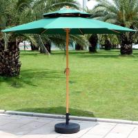 China All in 1 Function White Power Coated Steel Frame Sunshade Umbrella with Tassels for sale