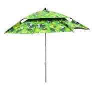 China Double Leaf Reinforced 2 M 2.4 M Folding Universal Rain Protection Sunscreen Umbrella for sale