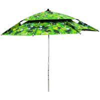 China Double Leaf Reinforced 2 M 2.4 M Folding Universal Rain Protection Sunscreen Umbrella for sale