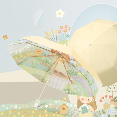 China Minimalist Design Style Umbrellas Automatic Double Layer Sun Umbrella for UV Protection for sale