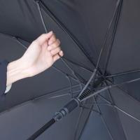 China Plastic Coating Handle Long Double Titanium Silver Automatic Golf Umbrella for Outdoor for sale