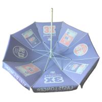 China 2.4 Meters Open Diameter Customized Logo Pongee Beach Umbrella for Outdoor Advertising for sale