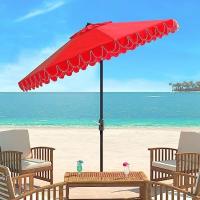 China Minimalist Design Beach Umbrella 9 inch Black and White Auto Tilt for Outdoor Collection for sale