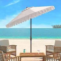China Minimalist Design Beach Umbrella 9 inch Black and White Auto Tilt for Outdoor Collection for sale